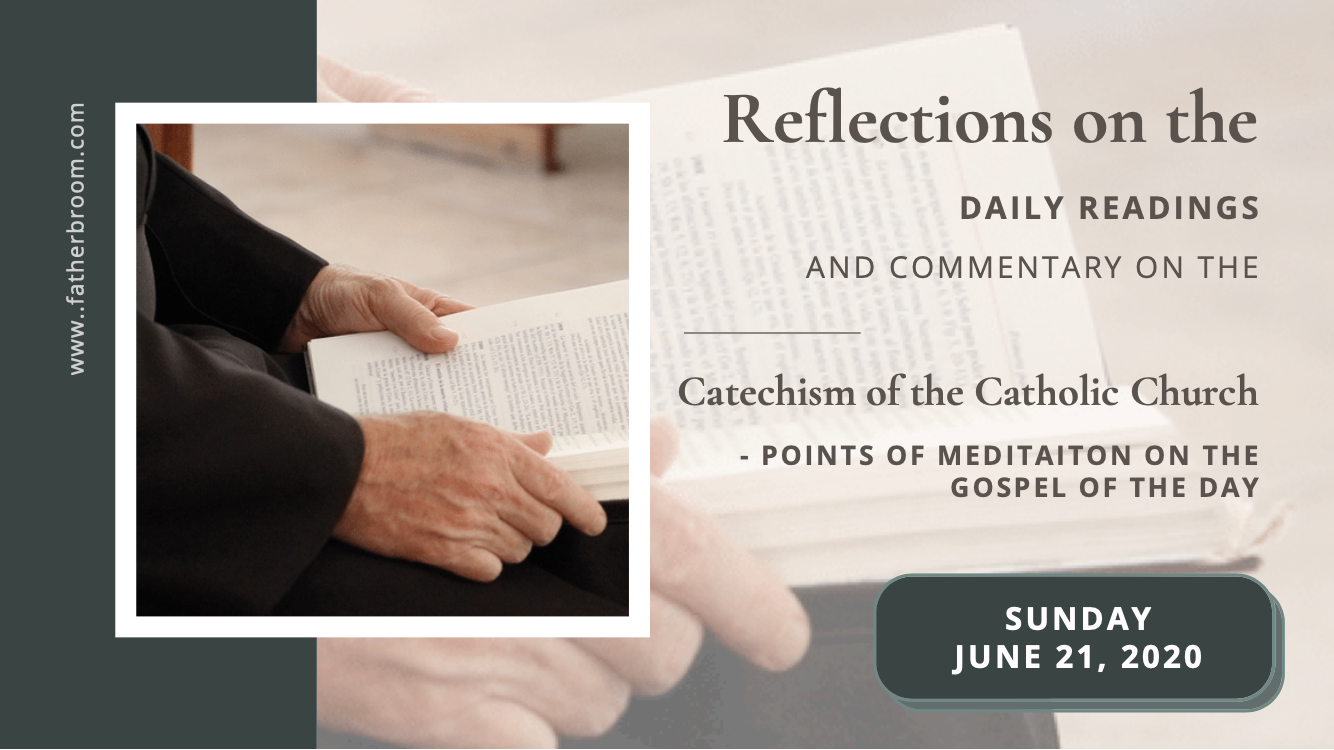 MASS READINGS AND MEDITATION | JUNE 21, 2020 | Fr. Ed Broom, OMV ...